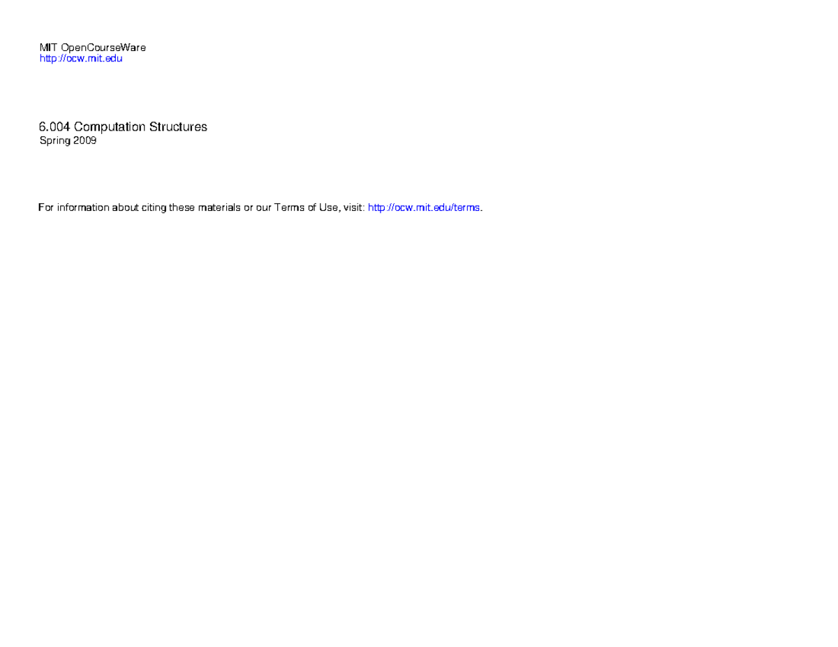 Week 14 - Course notes that I used to answer the class quizzes - MIT ...