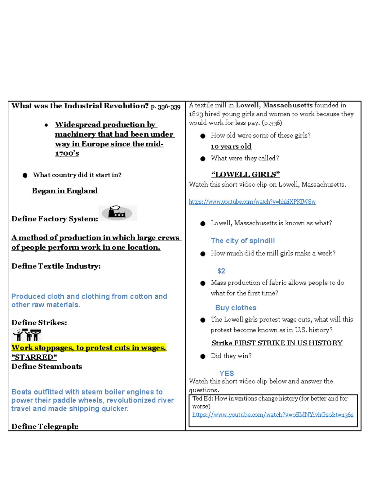 6. New Notes 1.1-1.3 - What was the Industrial Revolution? p. 336 ...