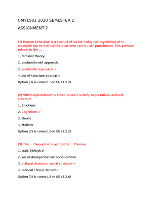 CMY1502 Notes - CMY THEME 1: GENERAL INTRODUCTION TO VICTIMS OF CRIME ...