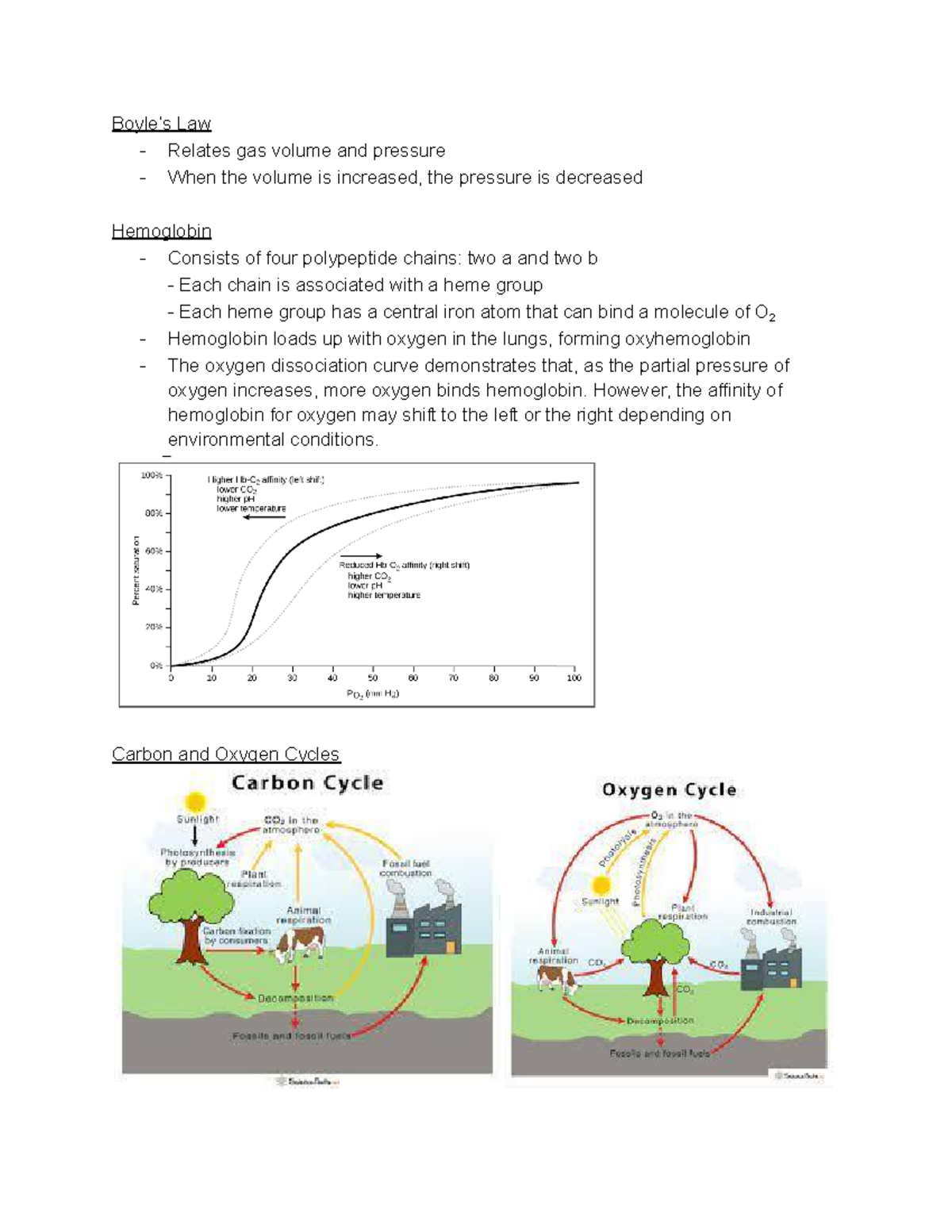 Bio Exam review unit 2 part 4 - Boyle’s Law Relates gas volume and ...