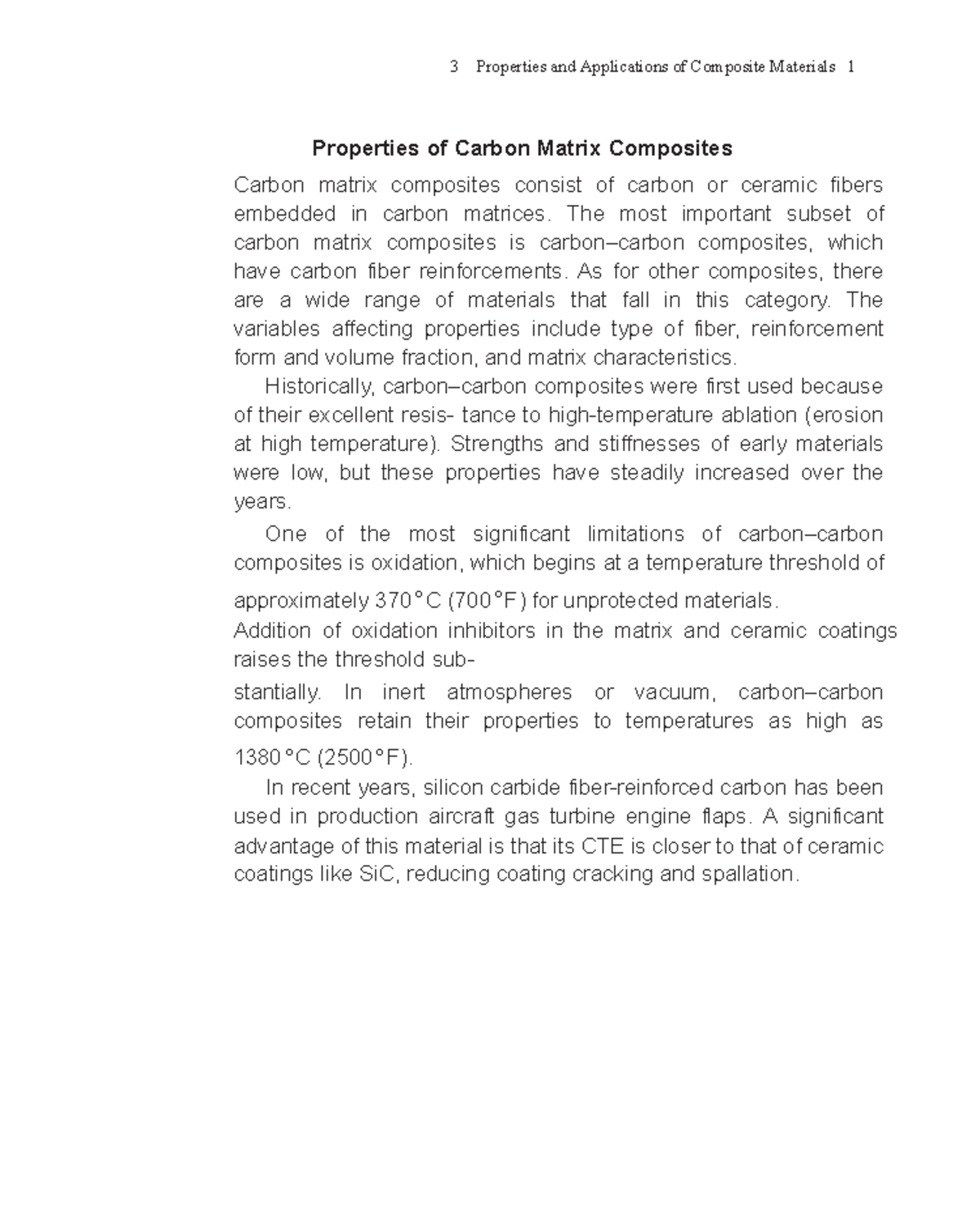 Properties of Carbon Matrix Composites - The most important subset of ...