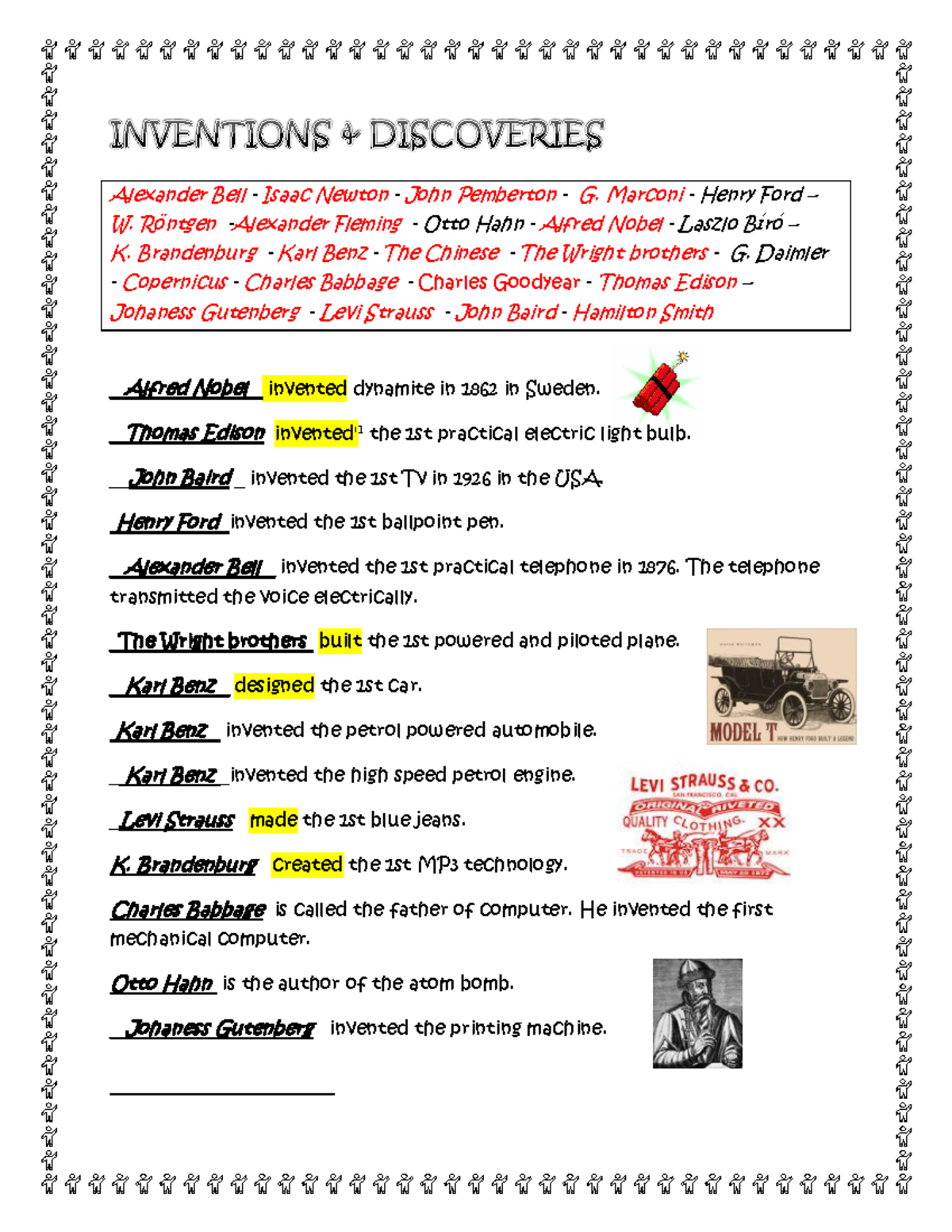 Inventions-and-discoveries week 3 - Alexander Bell - Isaac Newton ...