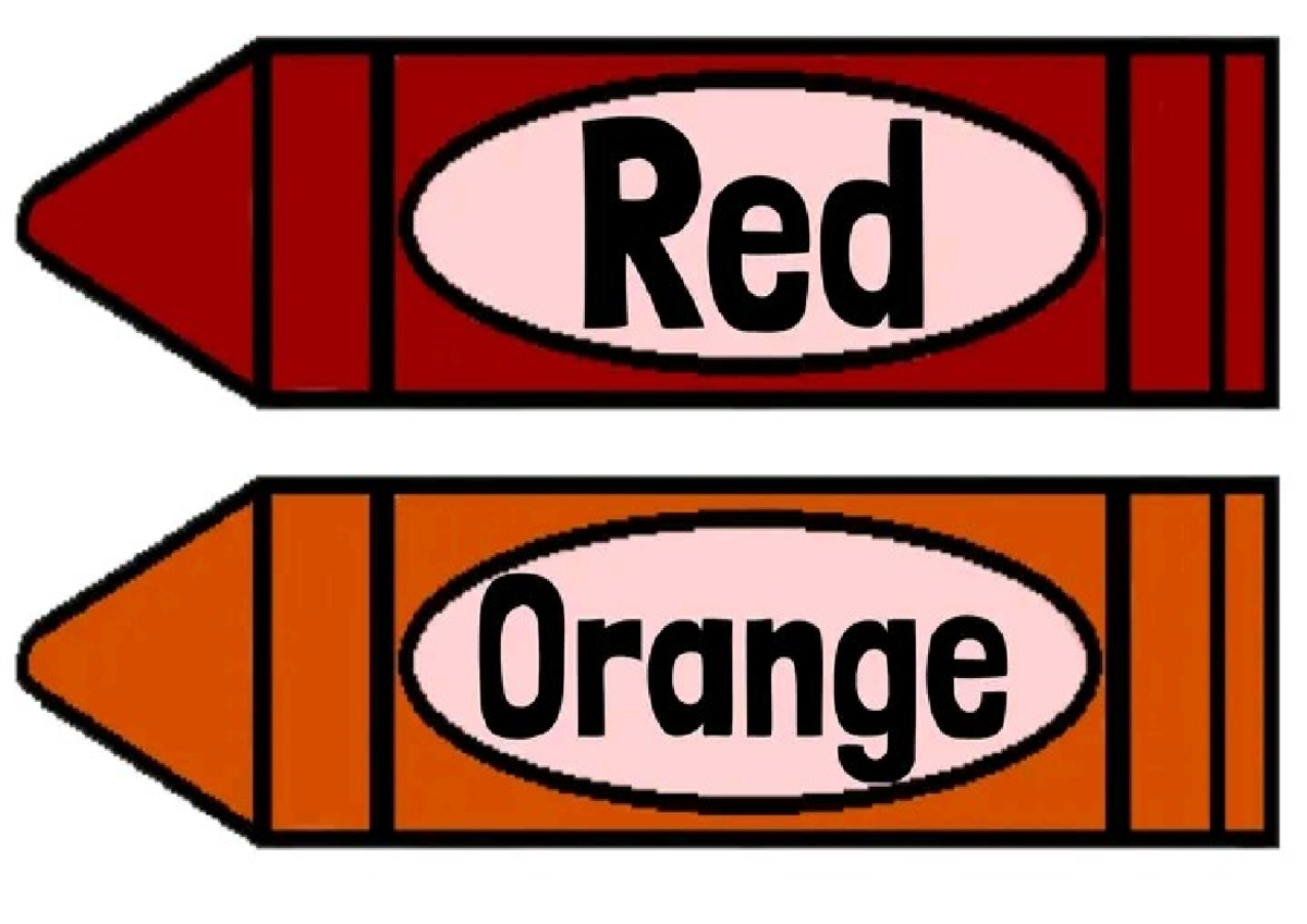 Colors - teacher - Red Orange Red Orange Yellow Green Yellow Green Pink ...