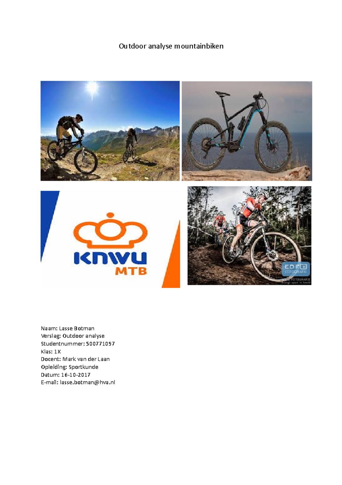 Outdoor Analyse - - Studeersnel