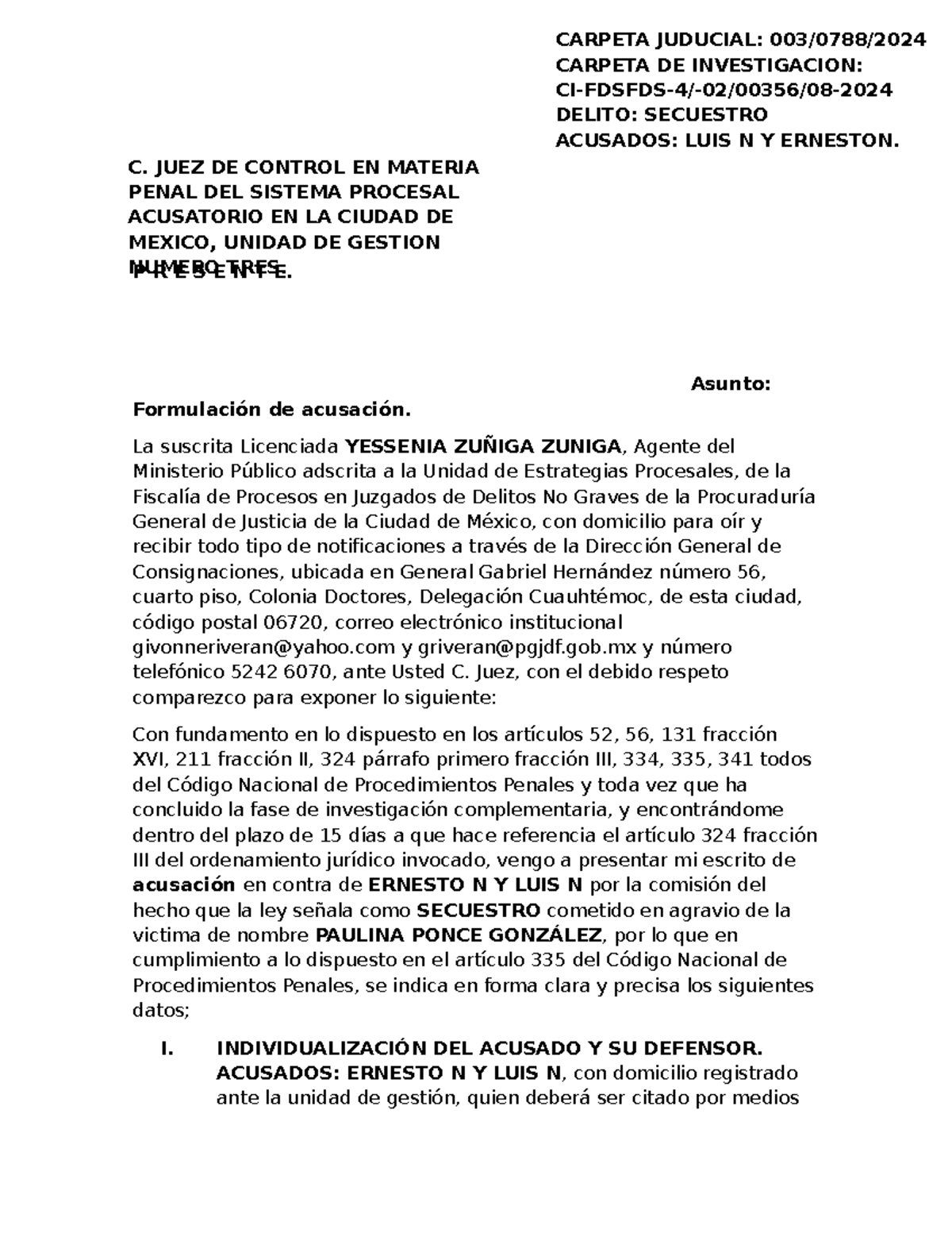 Carpeta Judicial - C. JUEZ DE CONTROL EN MATERIA PENAL DEL SISTEMA ...