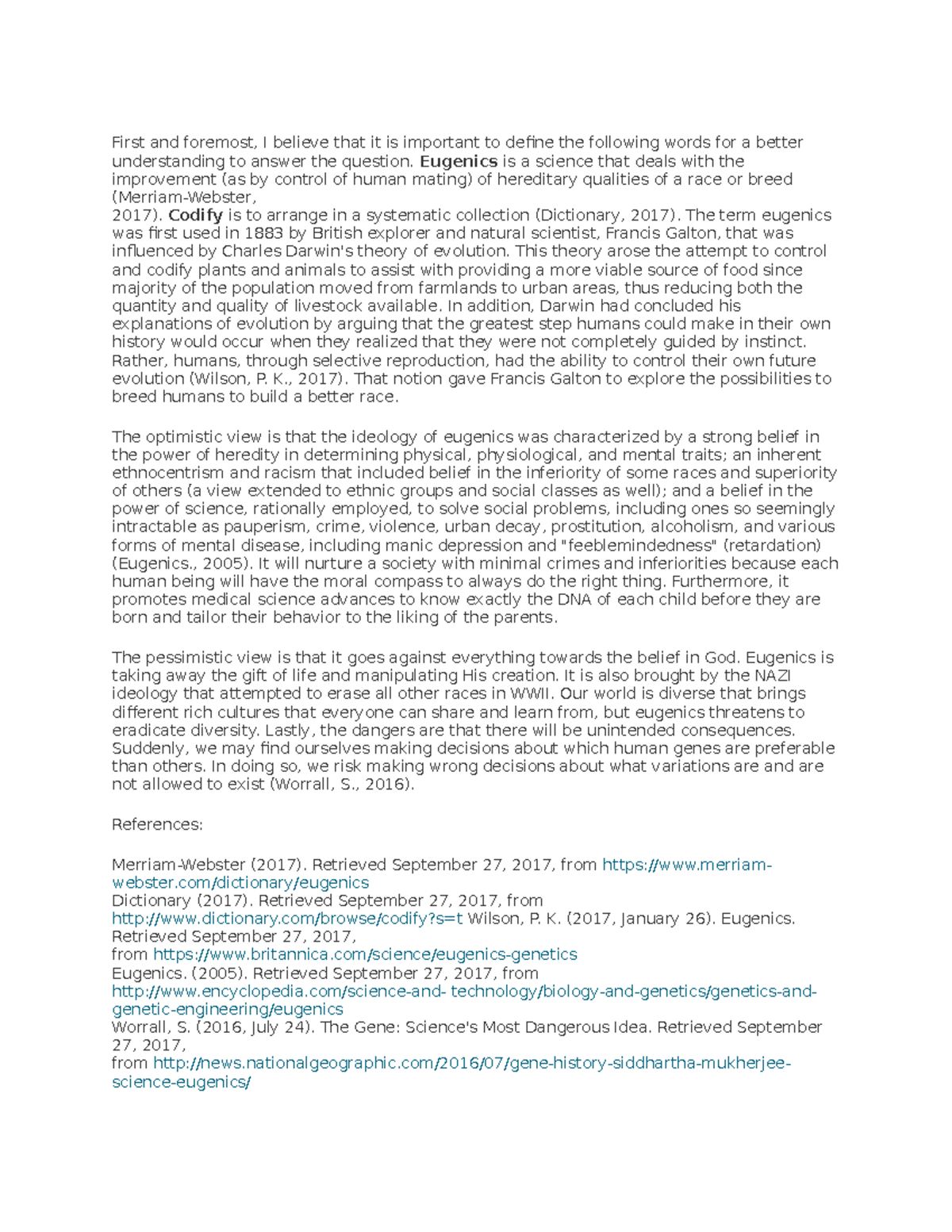 Week 6 Discussion - First and foremost, I believe that it is important ...