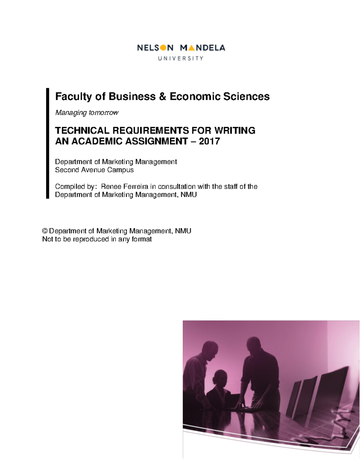 Technical Requirements FOR Writing AN Academic Assignment 2017 ...