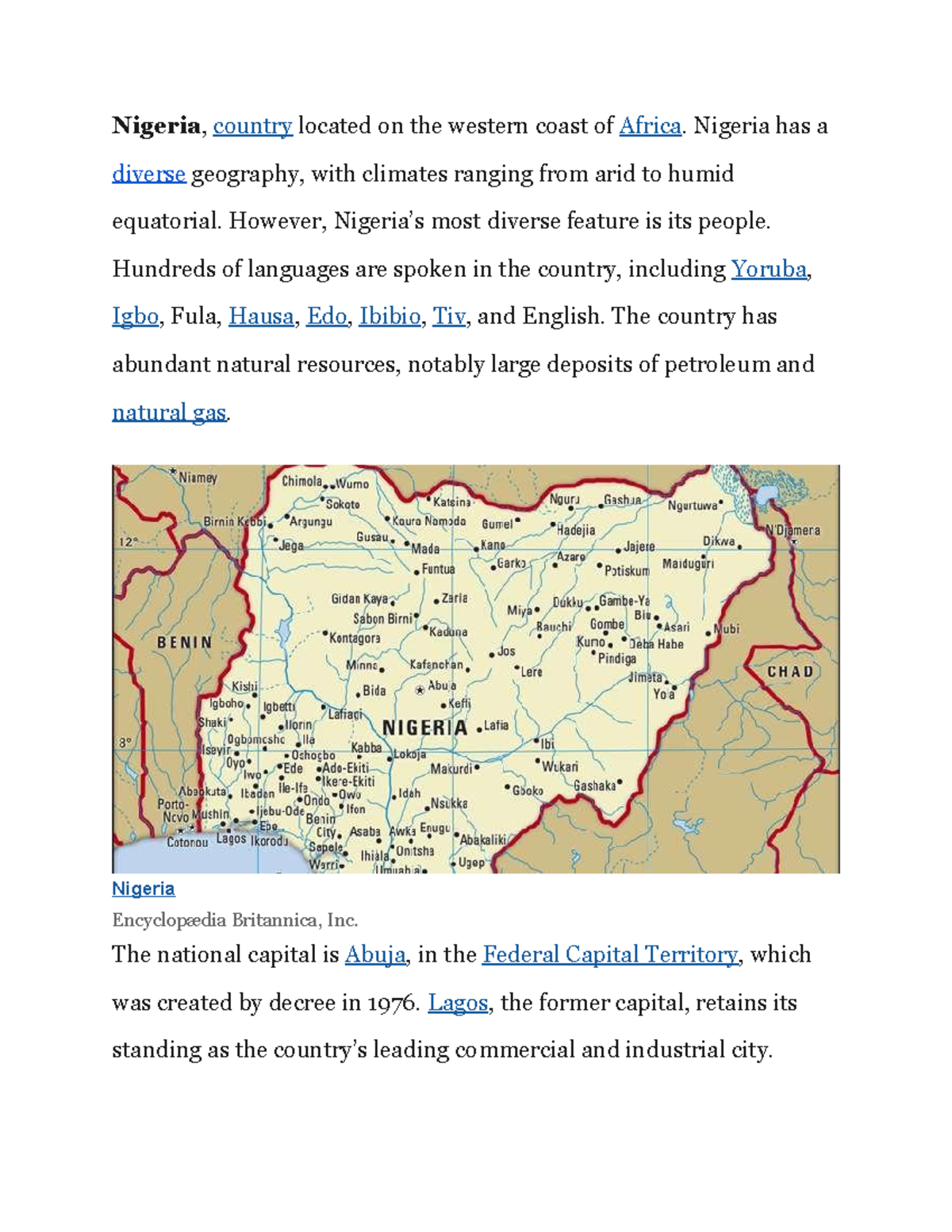 Nigeria, country located on the western coast of Africa - Nigeria has a ...