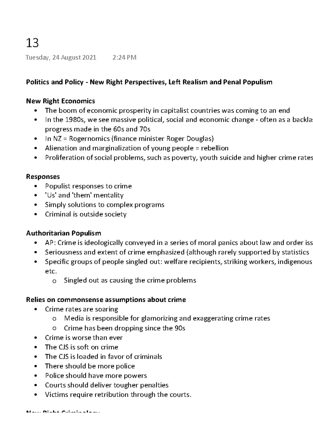 Left Realism and Penal Populism - Singled out as causing the crime ...