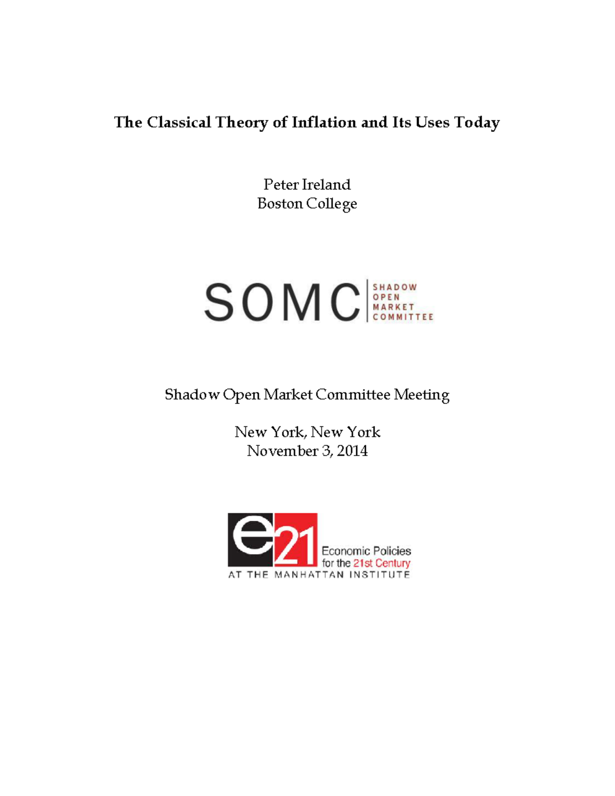 11. The Classical Theory of Inflation and Its Uses Today author Peter ...