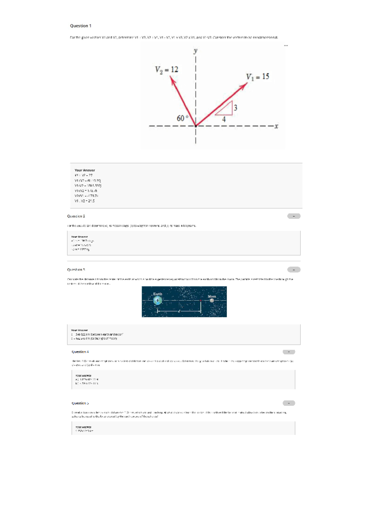 Activities dynamics - practice problems - For the given vectors V1 and ...