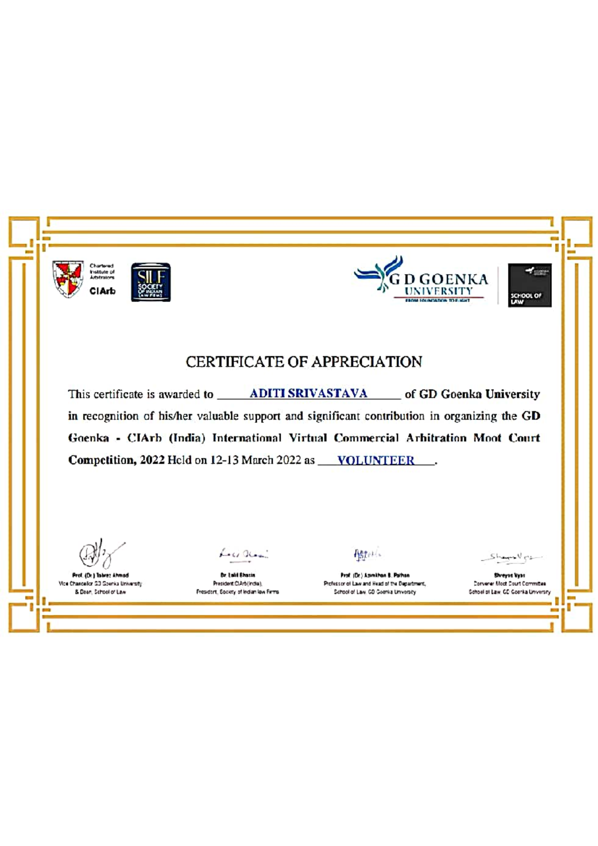 Certificates for opi - Gsndm - Political Science - Studocu