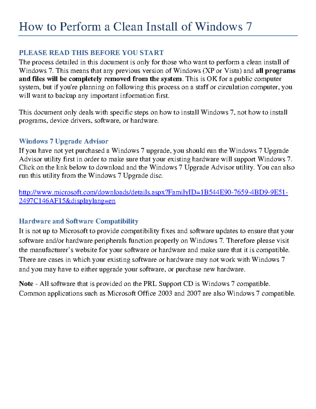 Windows 7 Clean Install - How To Perform A Clean Install Of Windows 7