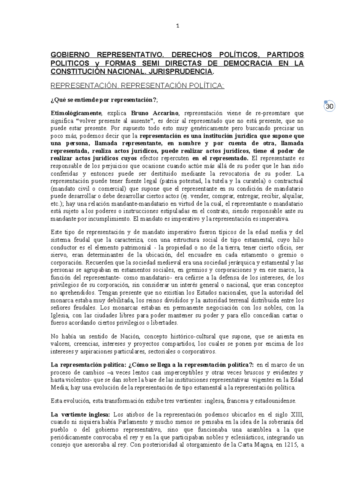 DC24 Material Gobierno Representativo Derechos POL Ticos, Formas Semidirectas DE Democracia y ...