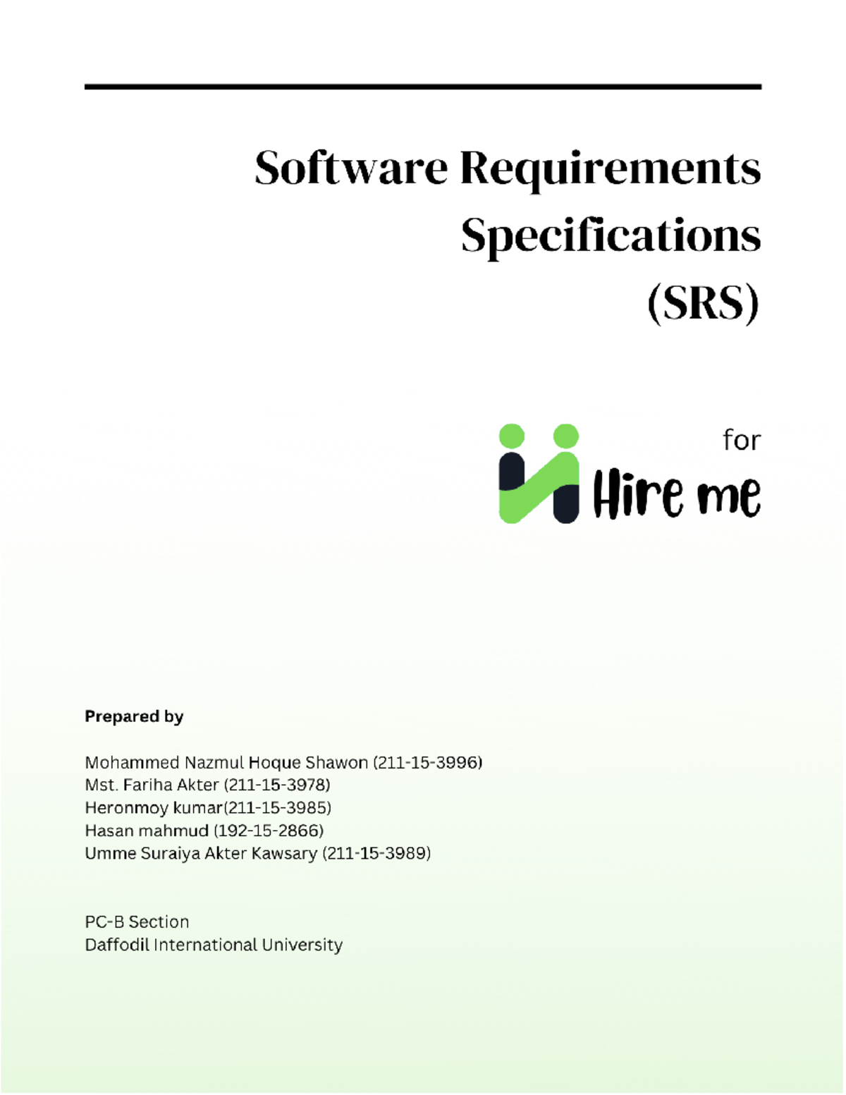 Software project srs - Fariha 1.. Introduction 1. Purpose The purpose ...