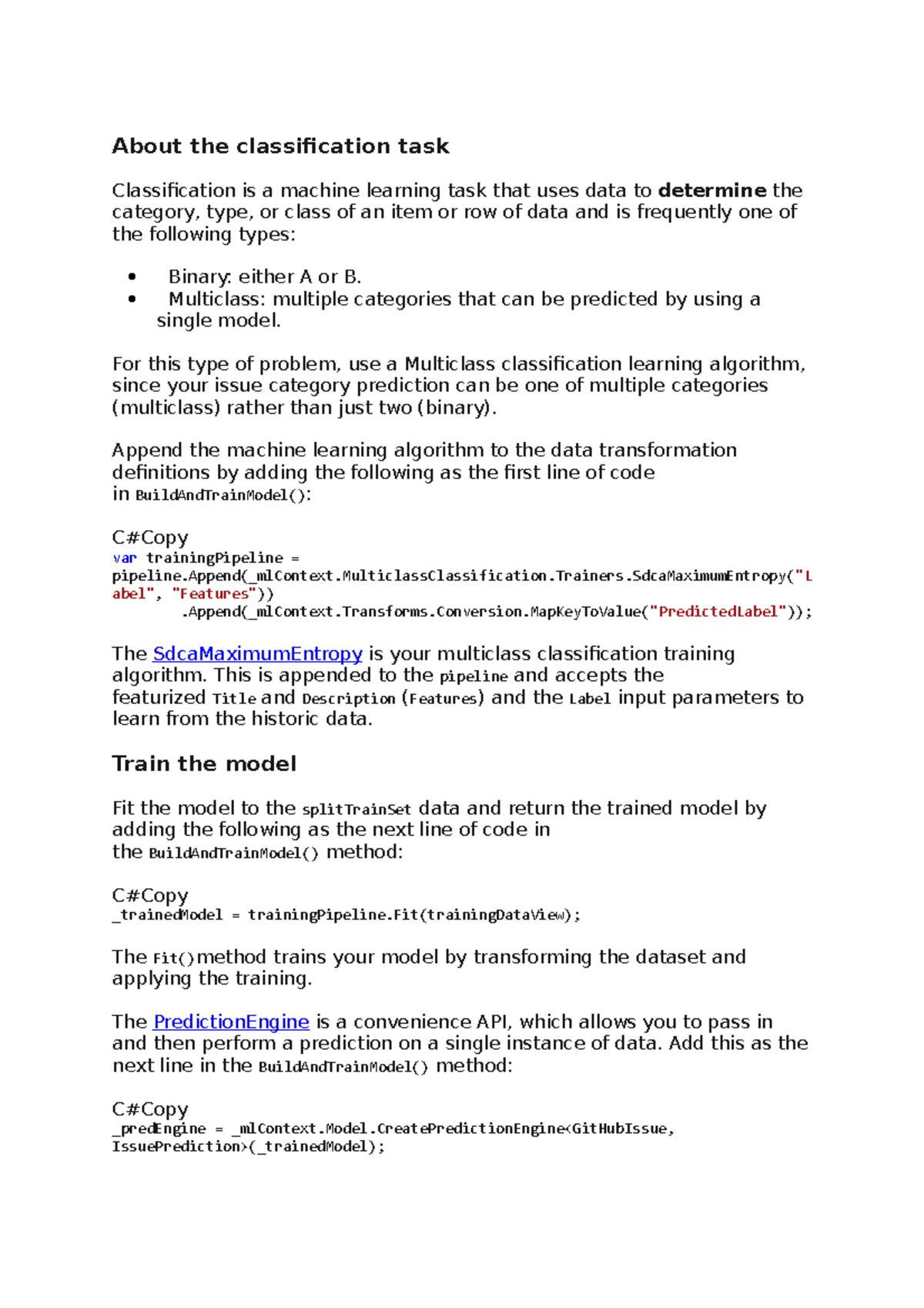 About the classification task - About the classification task ...