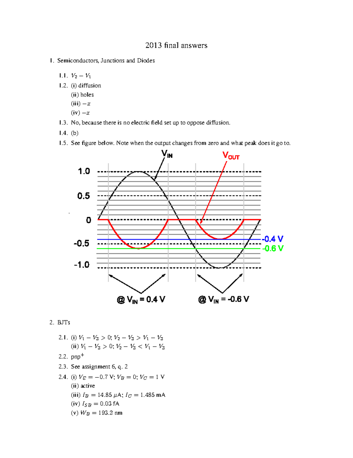 Exam 2013-2015, questions and answers - 2013 final answers ...