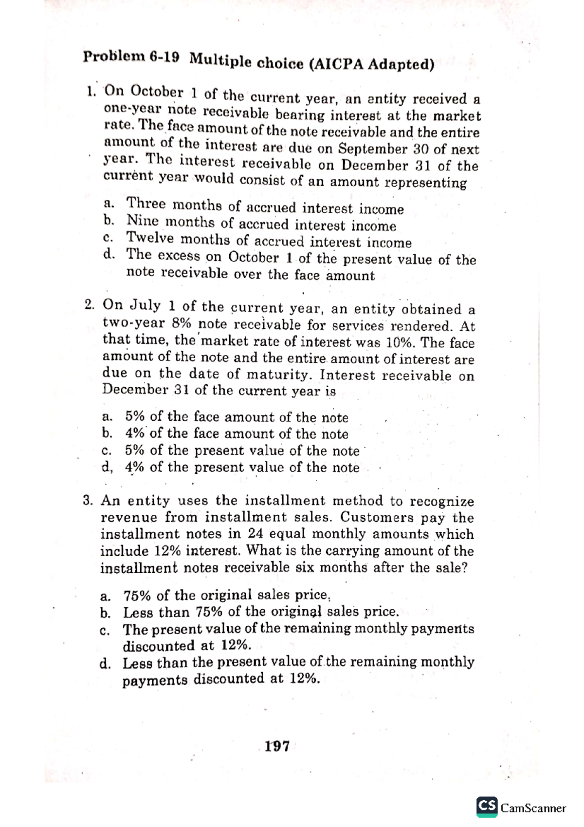 Problem 6 Intermediate Accounting Volume One 2021 Edition By Valix