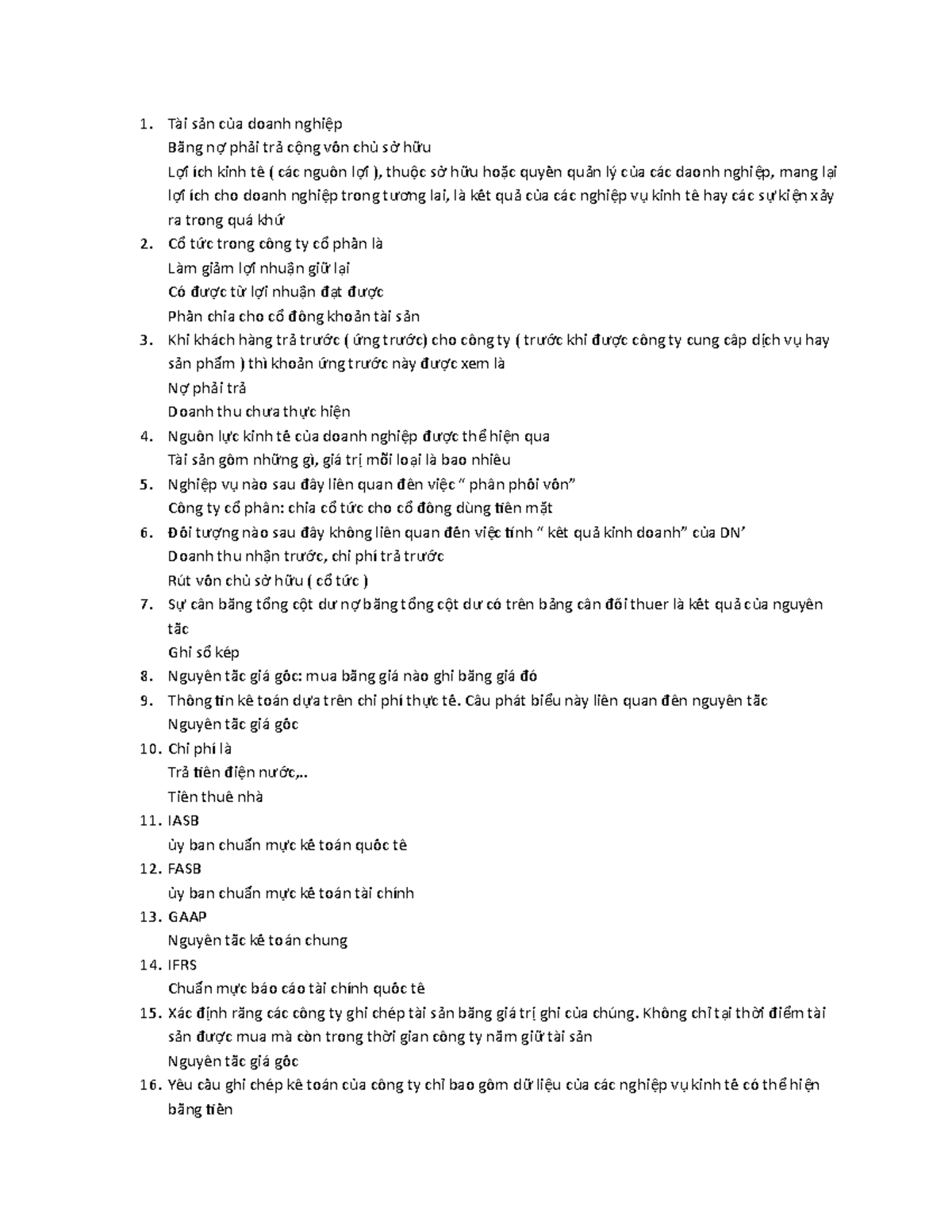 ôn-tập-nlkt - ôn tập nguyên lý kế toán - Tài s n c a doanh nghi pảủệ Bằằng n ph i tr c ng vốốn ...