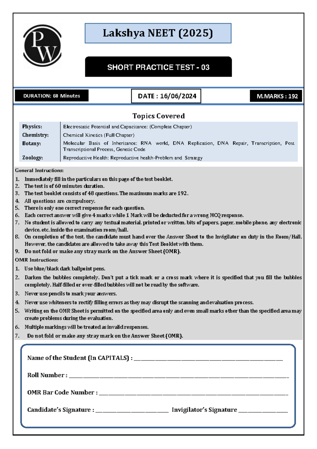 5 6305155120313144418 - Topics Covered Physics: Electrostatic Potential ...