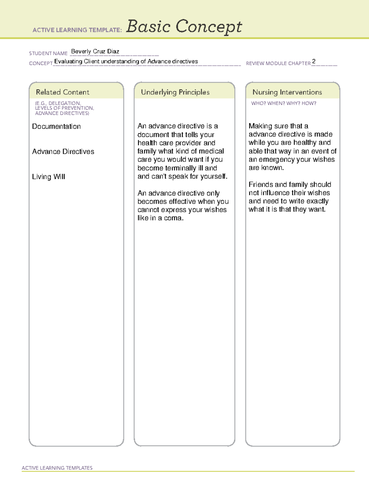Management of care - remediation template - N251-002 - ACTIVE LEARNING ...