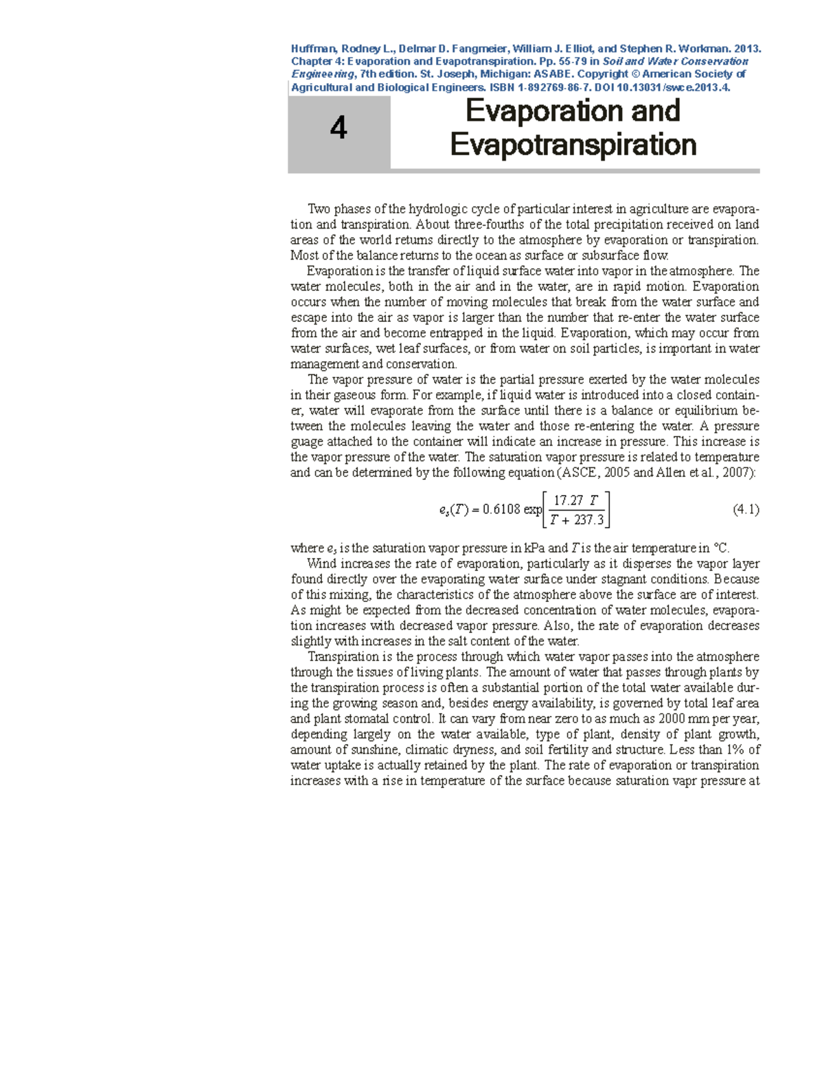 Seventh ed chp 4 - Hydrology is the science that encompasses the study ...