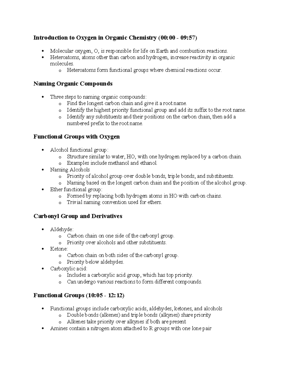 intro to organic chemistry- Organic Nomenclature- Heteroatom Functional ...
