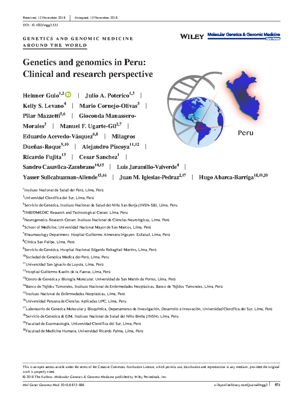 Seminario 14-Genetics and genomics in Peru clinical and research ...
