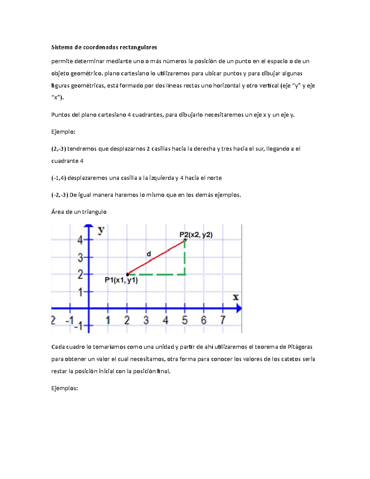 Sistema de coordenadas rectangulares - Sistema de coordenadas ...