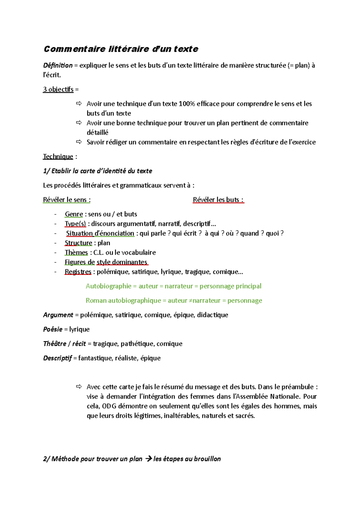 Méthode commentaire littéraire - Commentaire littéraire d’un texte ...