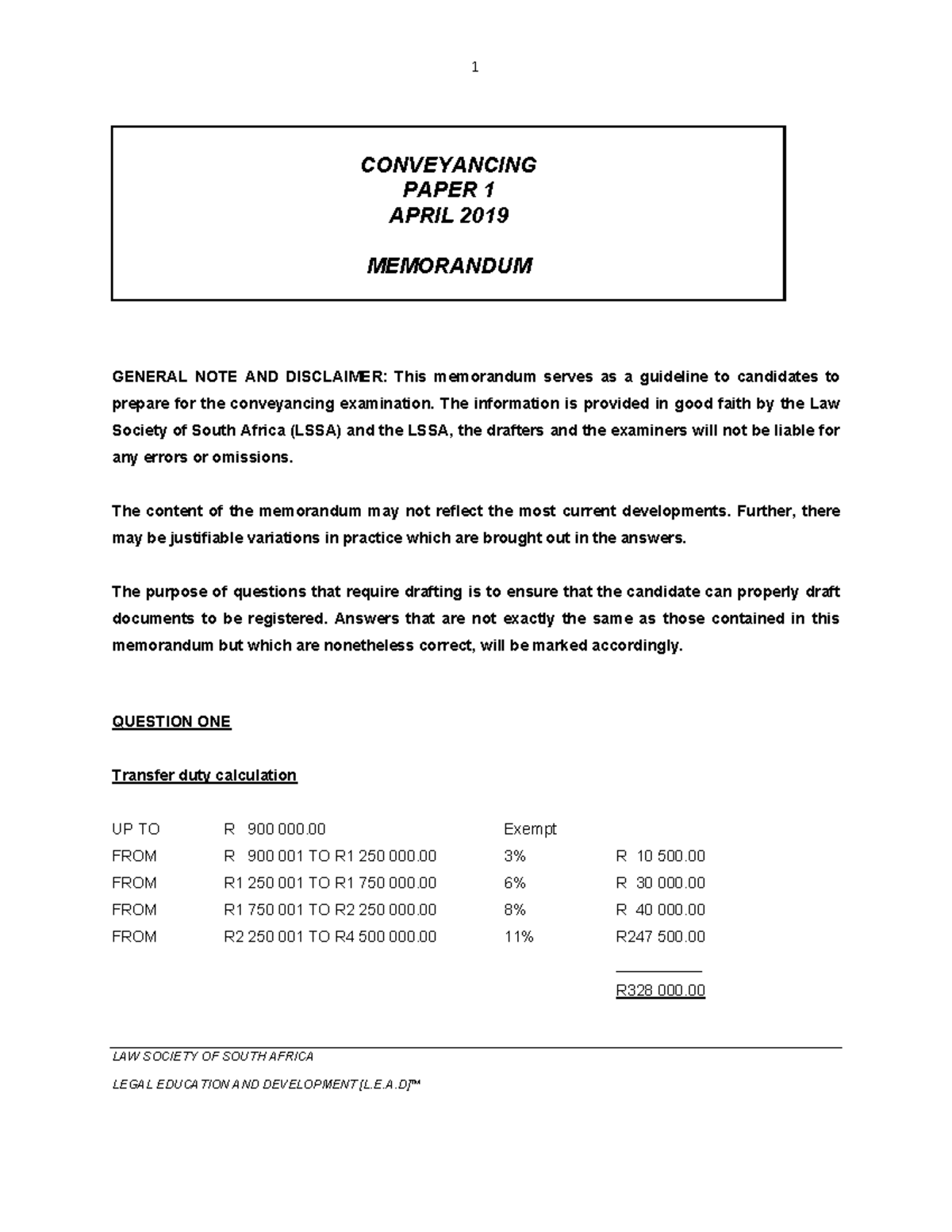 2019 10- April- Memorandum PART-1 - LAW SOCIETY OF SOUTH AFRICA ...