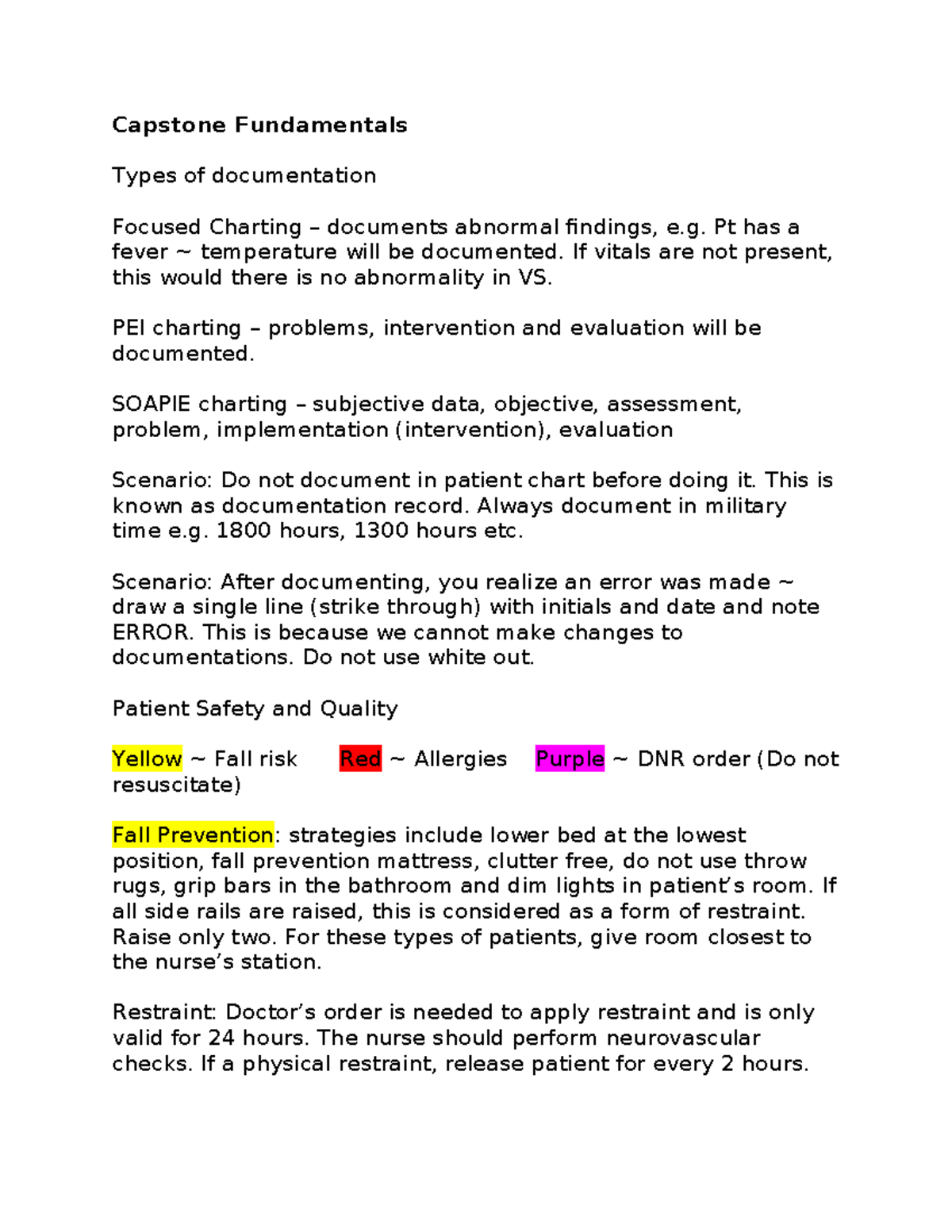 Capstone Fundamentals - Capstone Fundamentals Types of documentation ...