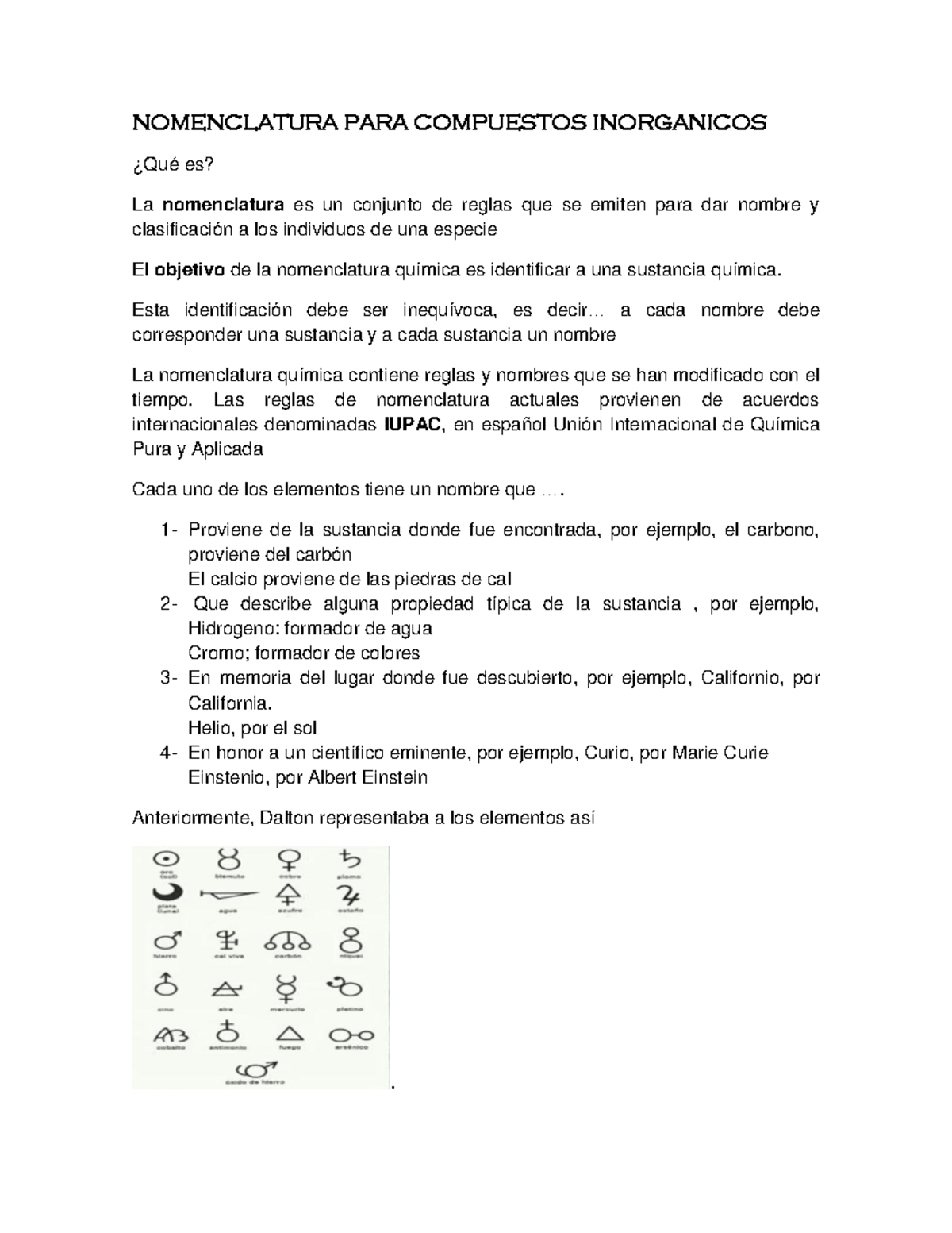 Nomenclatura PARA Compuestos Inorganicos - NOMENCLATURA PARA COMPUESTOS INORGANICOS ¿Qué es? La ...