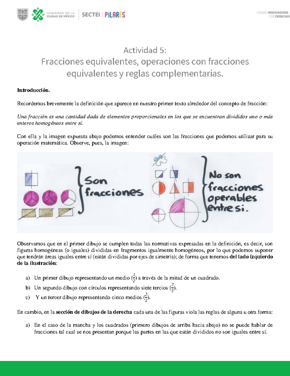A5.- Fracciones equivalentes, operaciones con fracciones equivalentes y ...