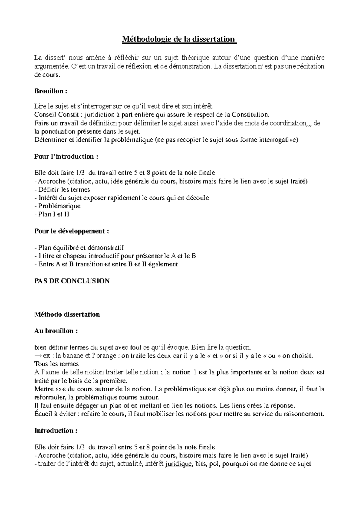 Méthodologie de la dissertation - Méthodologie de la dissertation La ...