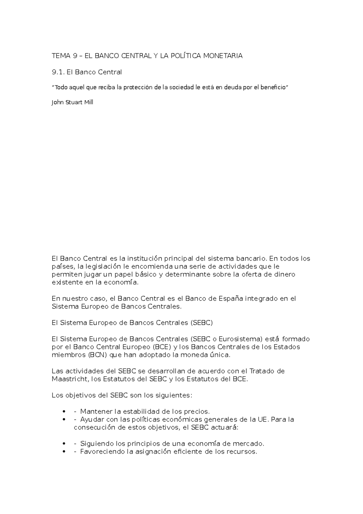 Maria Isabel Oliver Belmonte Introduccion Economia - Apuntes 9 - TEMA 9 ...