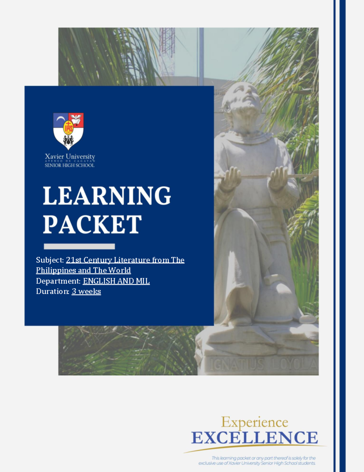 ENG 104 Learning Packet 1 - Subject: 21st Century Literature from The ...