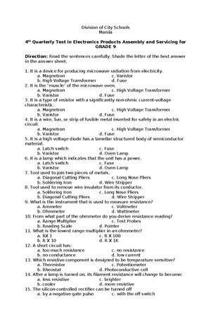 EPAS- Grade-10-TECH-VOC- Curriculum - GRADE 10 FIRST GRADING: MONITOR ...