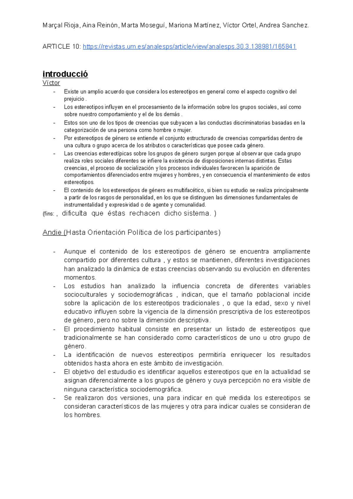 Article 10 - Marçal Rioja, Aina Reinón, Marta Moseguí, Mariona Martínez ...