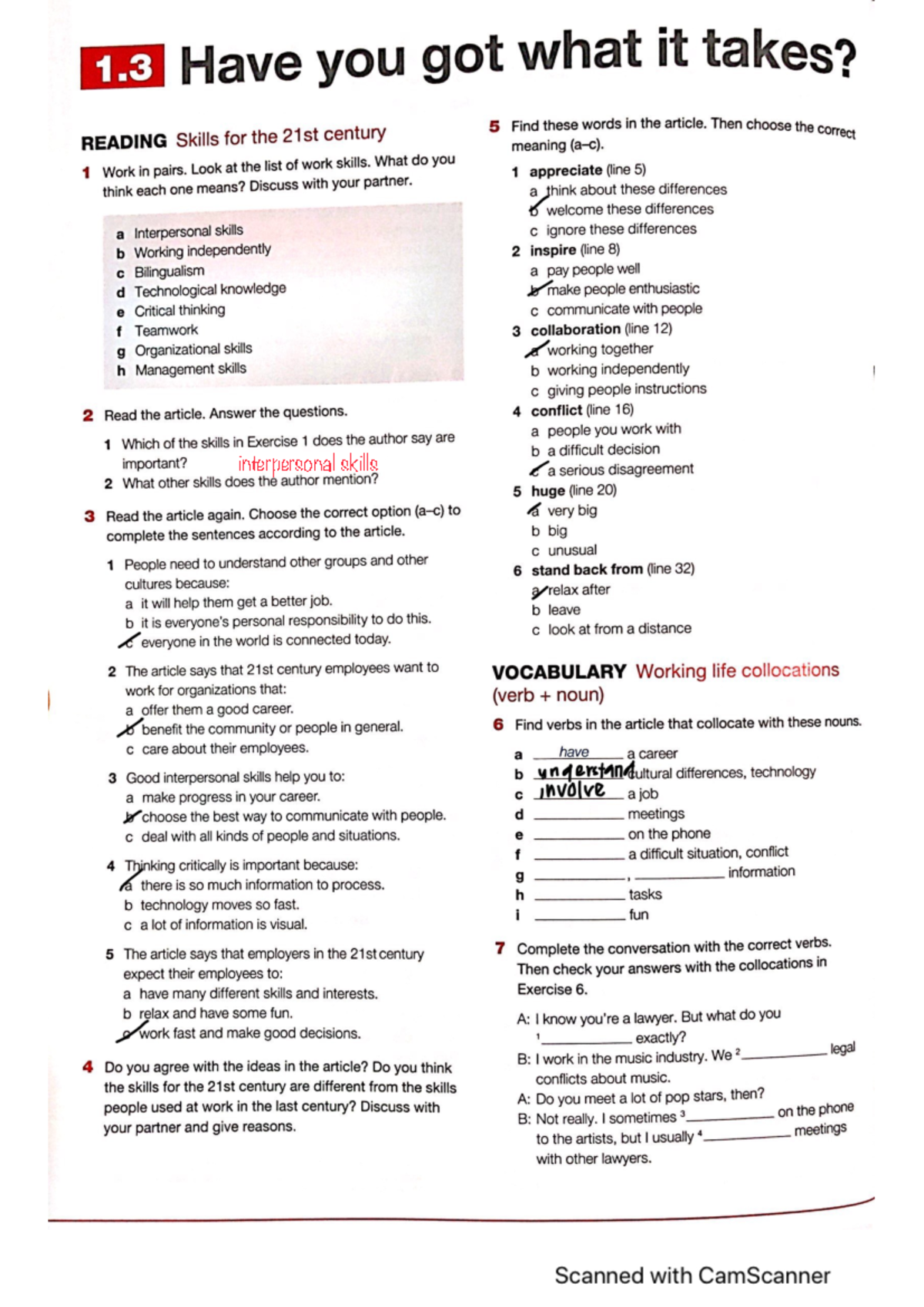 BBI2001 - Week 1 - Reading, TB Practice, pg. 14-15 - Intensive English Programme - Studocu
