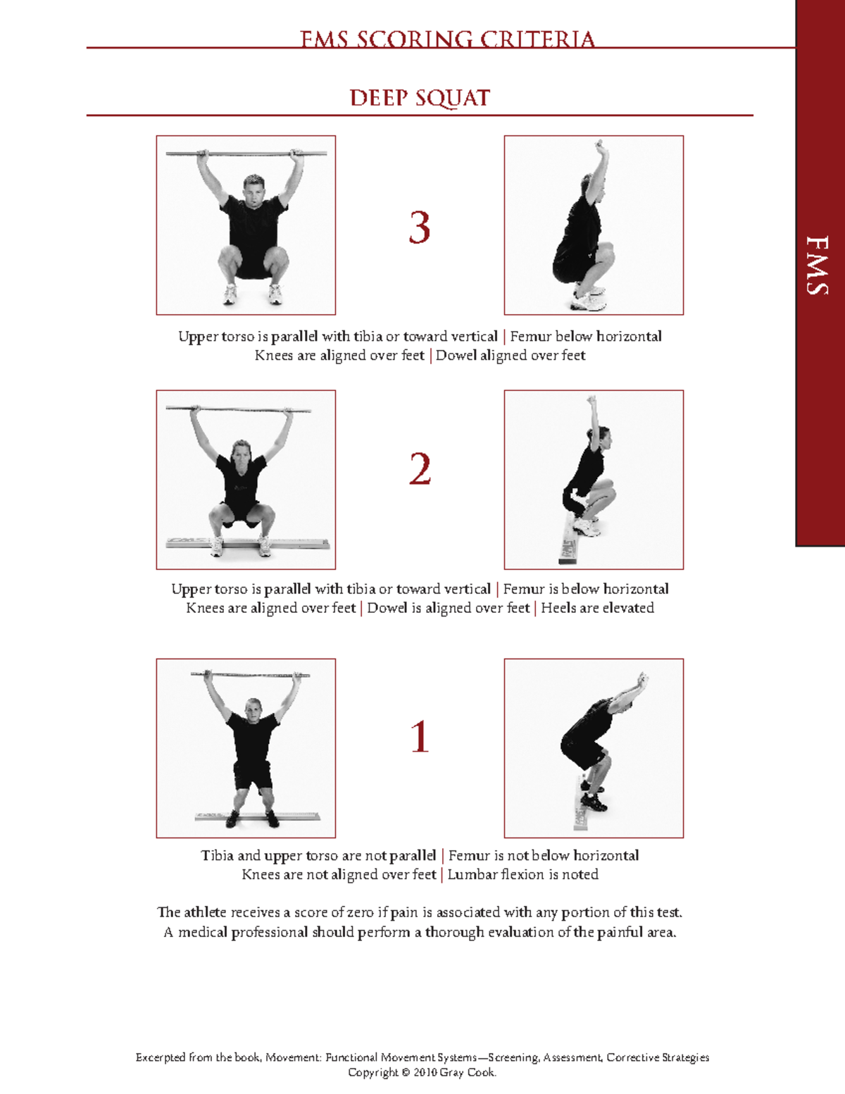 FMS Scoring Criteria - Excerpted from the book, Movement: Functional ...