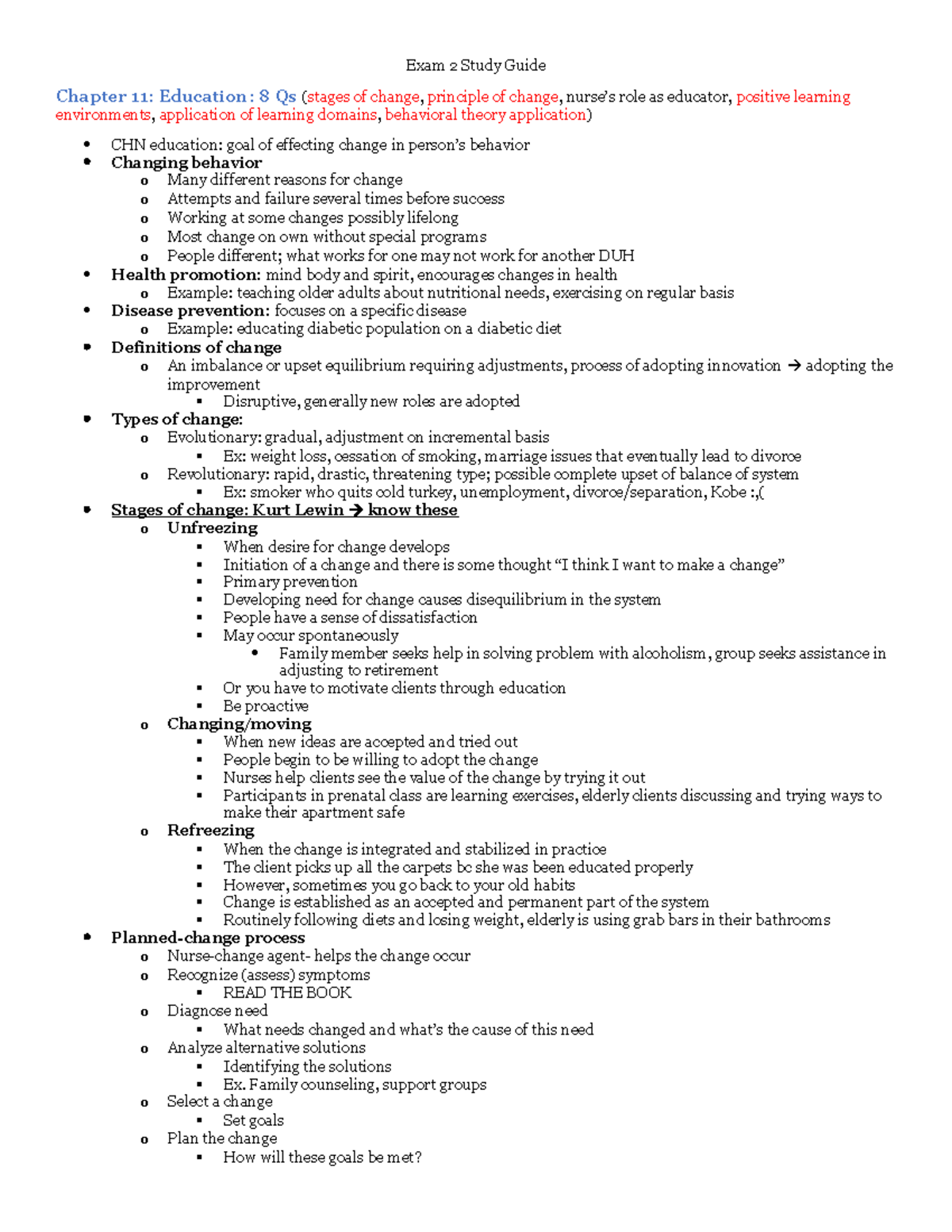 Exam 2 Study Guide-3 - Exam 2 Study Guide Chapter 11: Education: 8 Qs ...