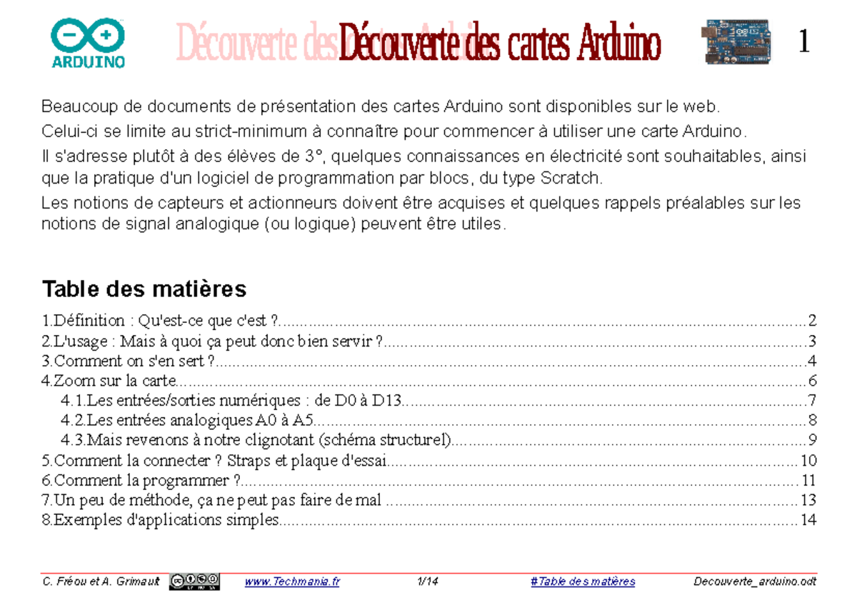 Decouverte arduino - TD1 algorithme - Beaucoup de documents de ...