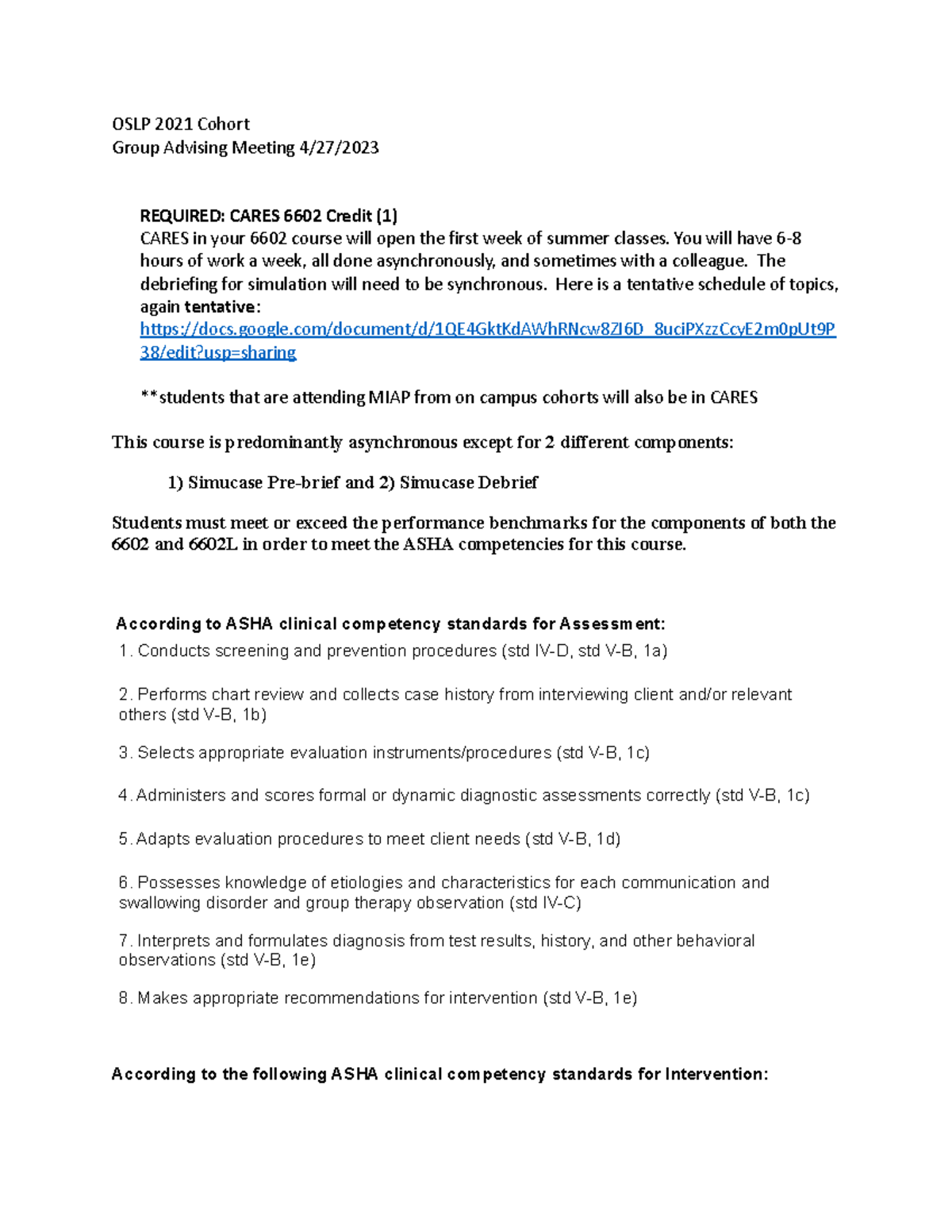 OSLP 2021spring Cohort.advising meeting 4 27 23 - OSLP 2021 Cohort ...