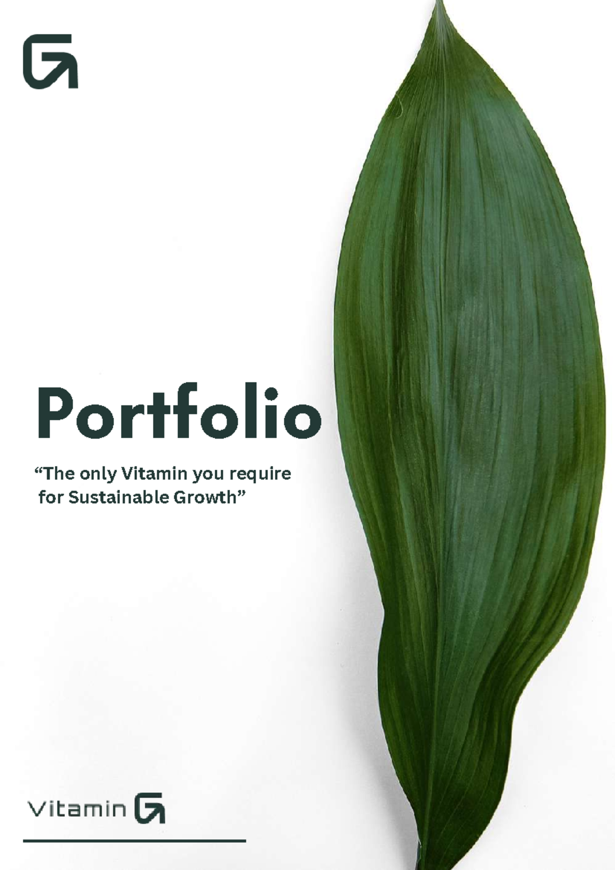 Vitamin G Portfolio compressed - Portfolio “The only Vitamin you require for Sustainable Growth ...