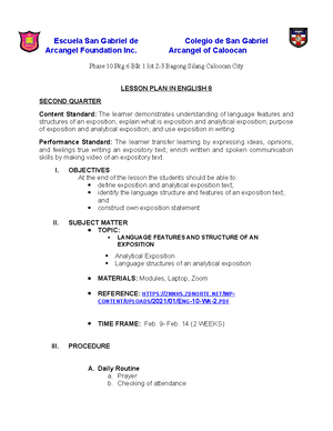 Detailed Lesson Plan in English Grade IV Inductive - Detailed Lesson ...