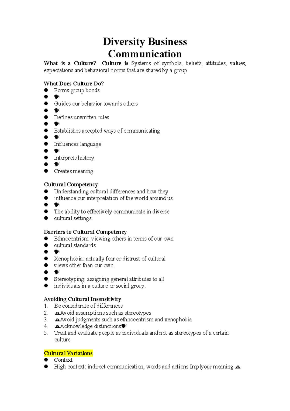 BCOM 321 CH. 3 - Professor: Dr. Ken Bohl - Diversity Business ...