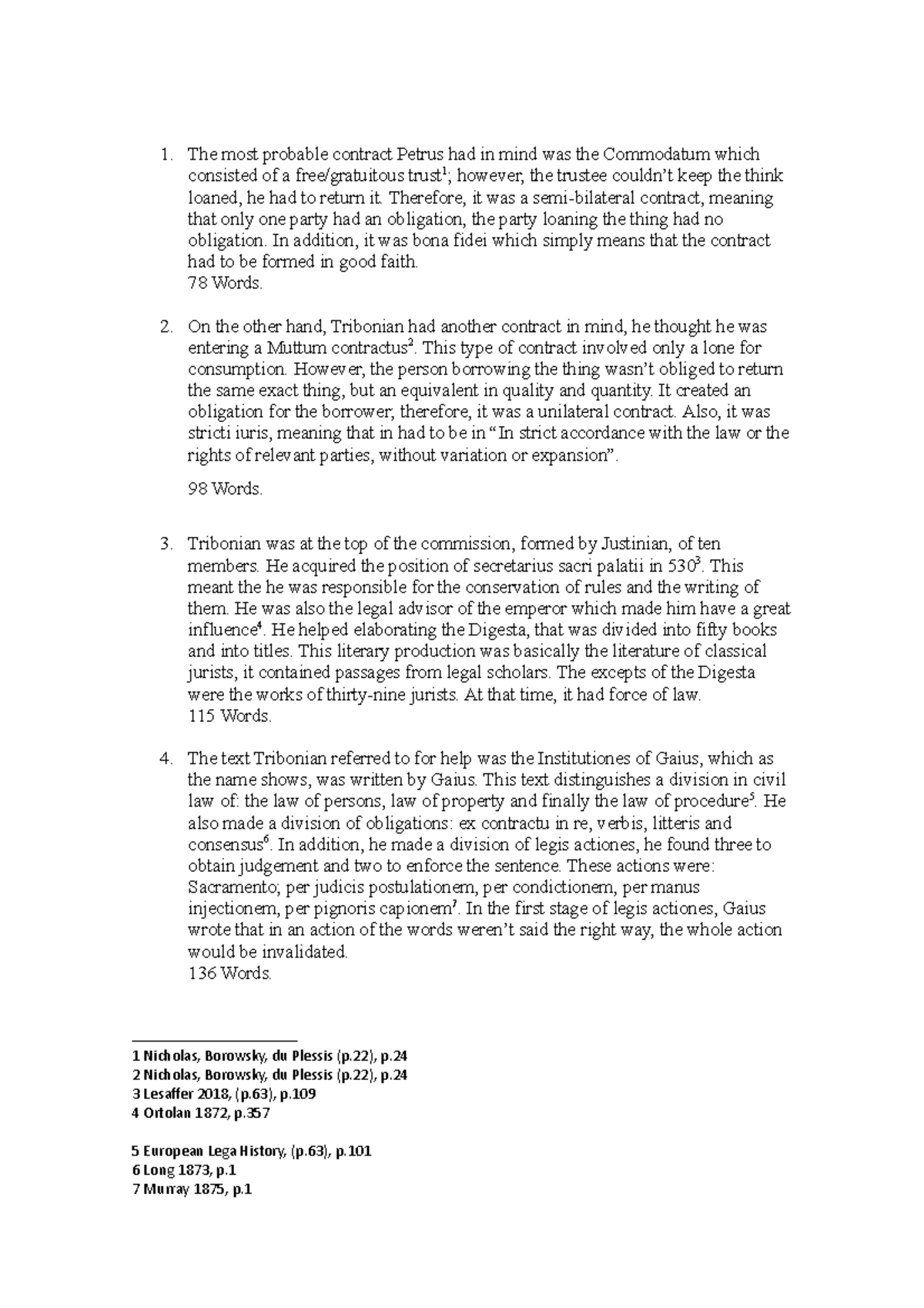 Assignment 1 legal history - The most probable contract Petrus had in ...