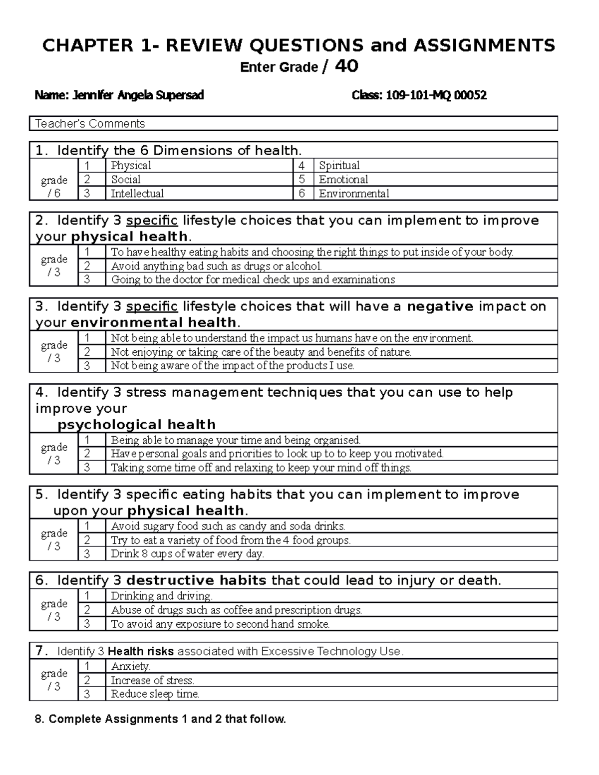 Chapter 1 review questions - CHAPTER 1- REVIEW QUESTIONS and ...