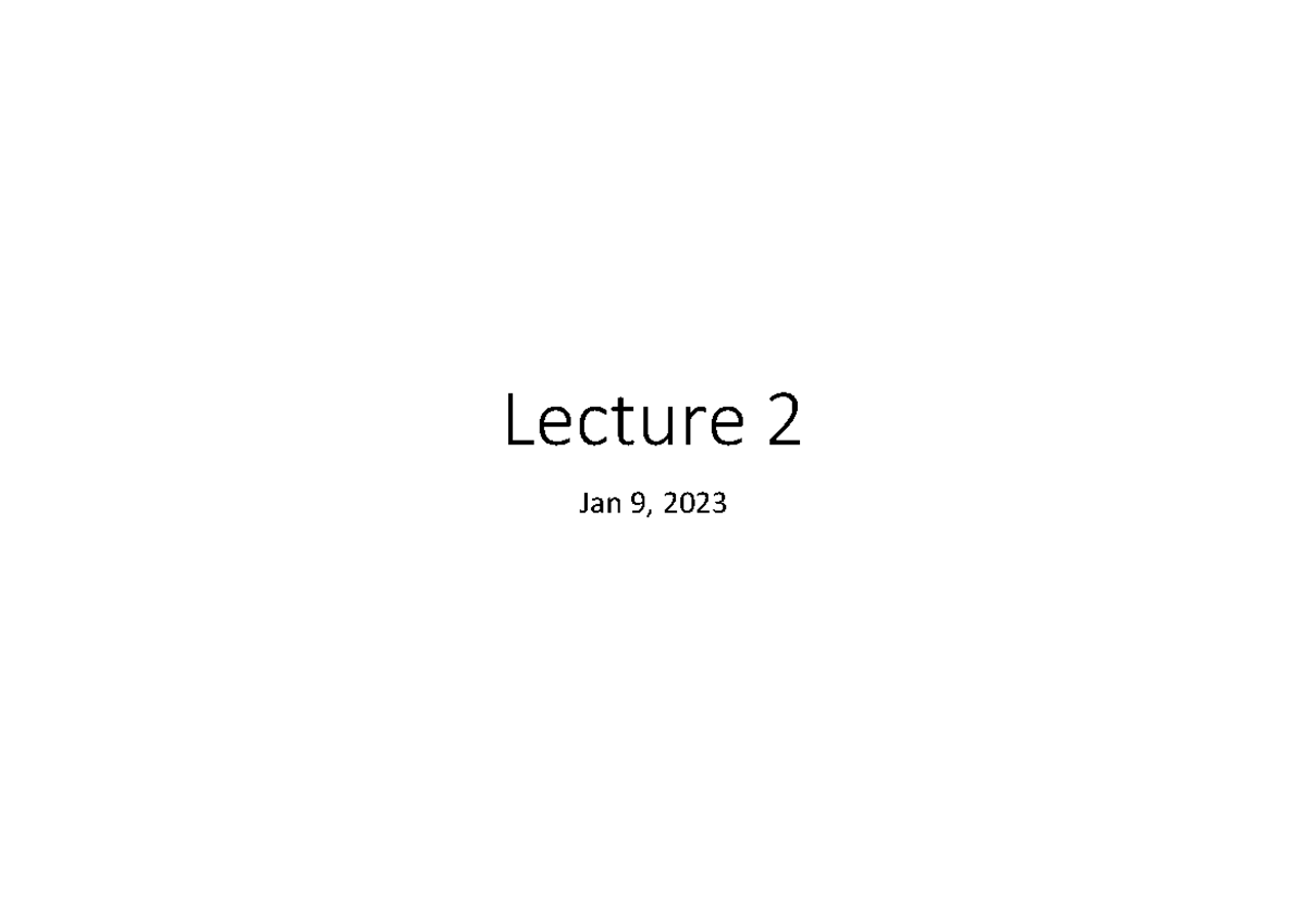 OS lec2 jan3 - Lecture Jan 9, Trivia Time Which of the following are likely components of an ...